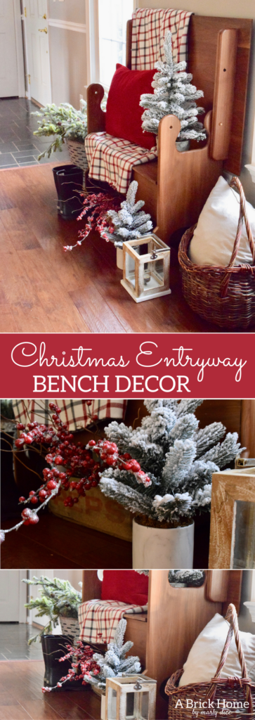 Classic-christmas-entryway-bench-decor-abrickhome - Marly Dice
