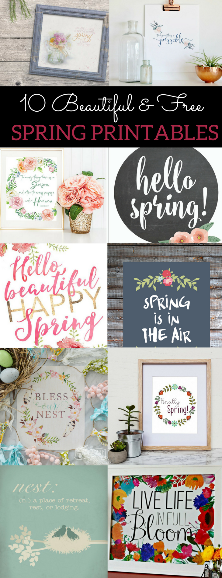 10 Beautiful & Free Spring Printables to Up Your Spring Decor Game ...
