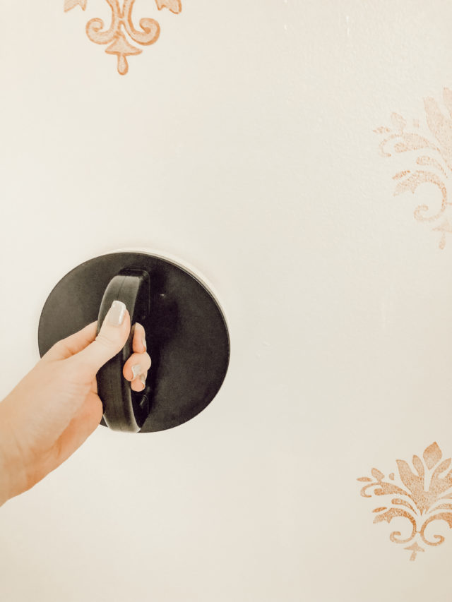DIY Wallpaper Using Paint & A Foam Stamp - Marly Dice